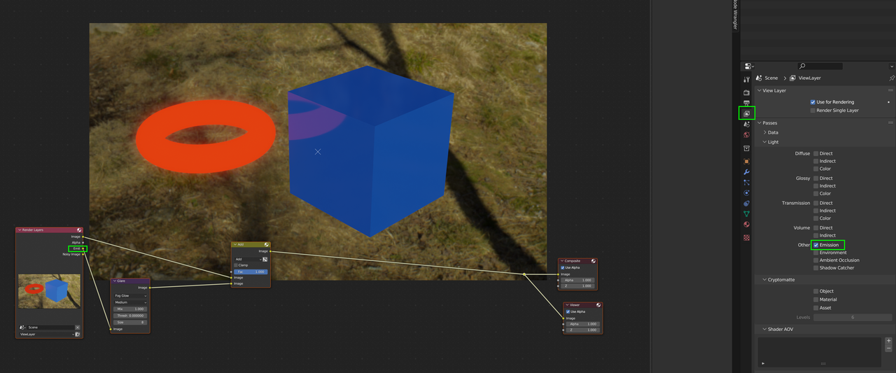 How To Create Bloom Affect To Emission In Cycle CG Cookie