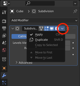 I see no option to Apply Modifier for the Rivet's template cube. - CG ...