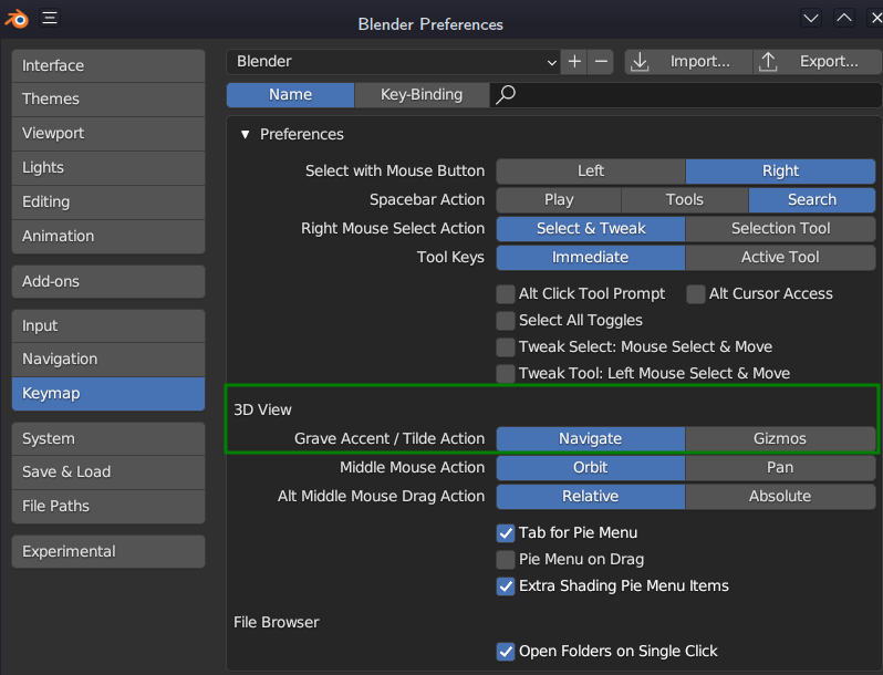 when i try and bring up the gizmo pie menu by pressing ` i instead get ...