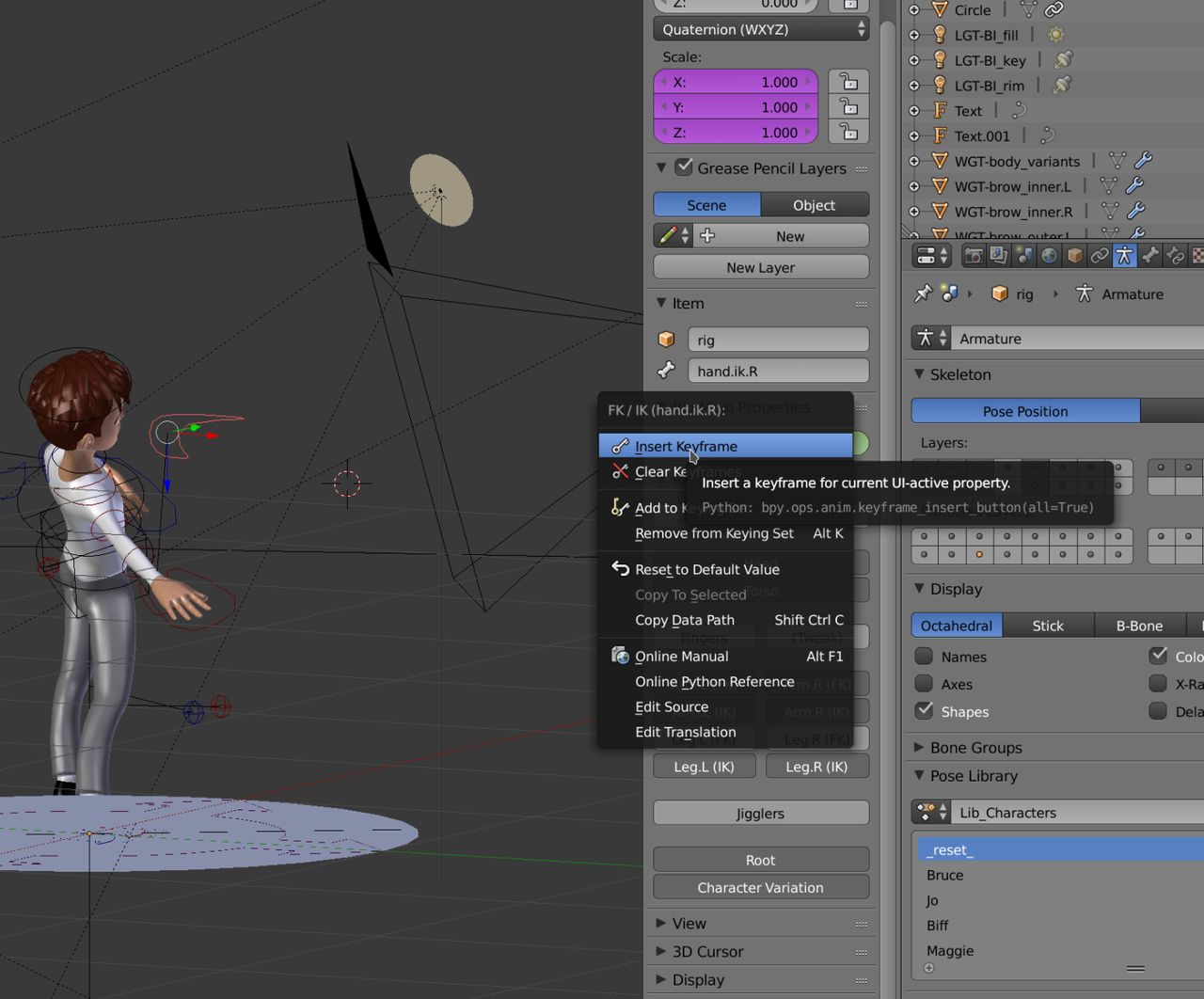 hello, is there a simple way of switching between ik and fk while animating in blender. - CG Cookie