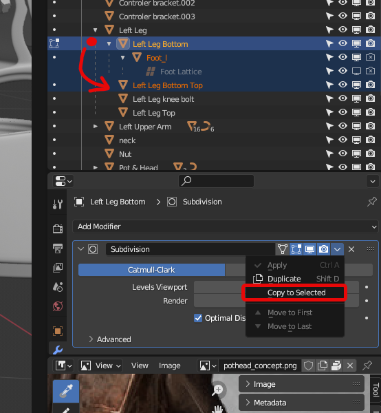 copy modifier to tselected - CG Cookie