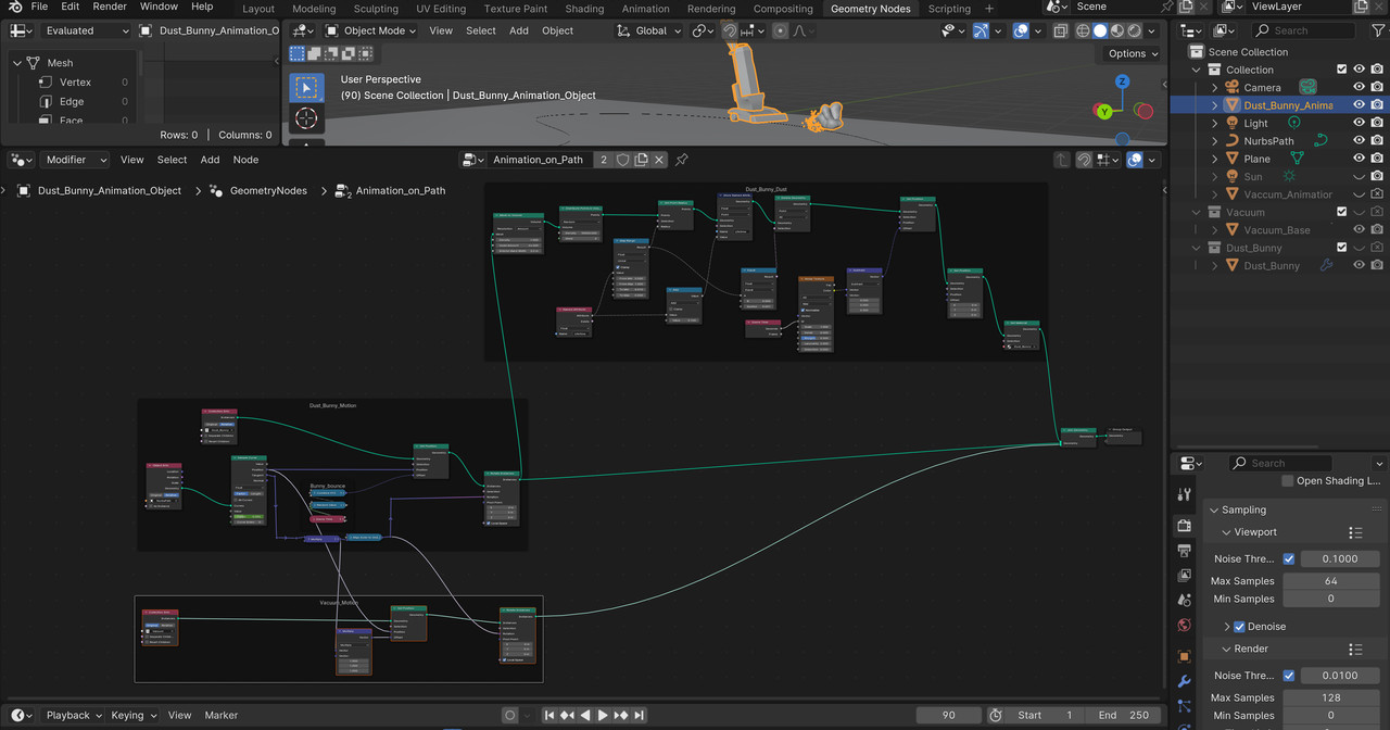 Render of Geometry Nodes Animation - CG Cookie