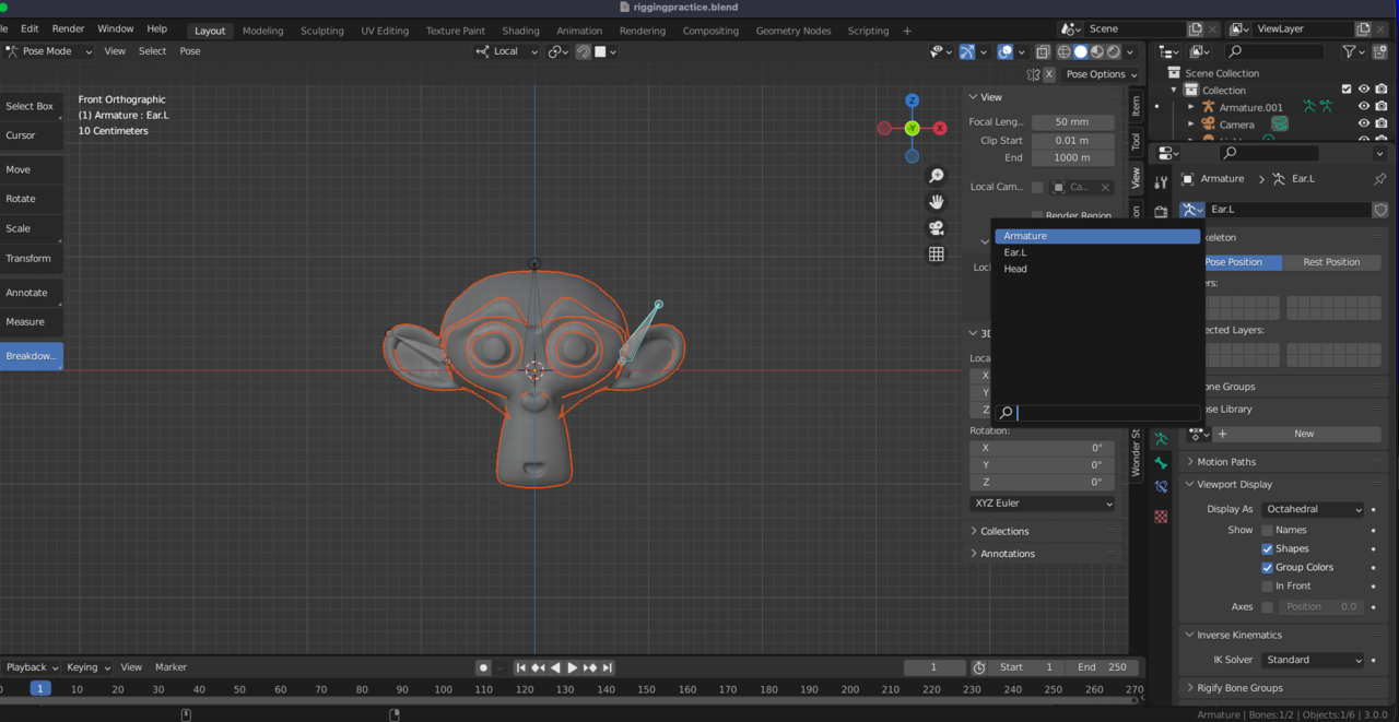 mesh not moving in pose mode - CG Cookie