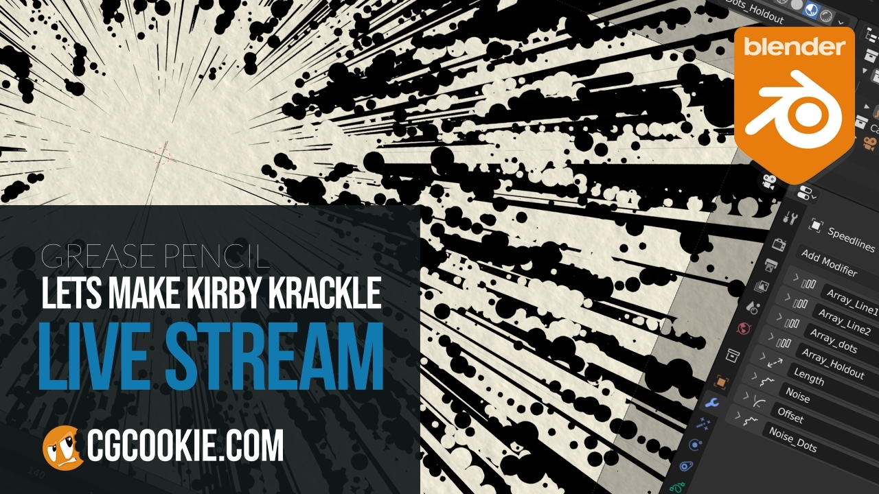 Kirby Krackle with Blender's Grease Pencil - CG Cookie