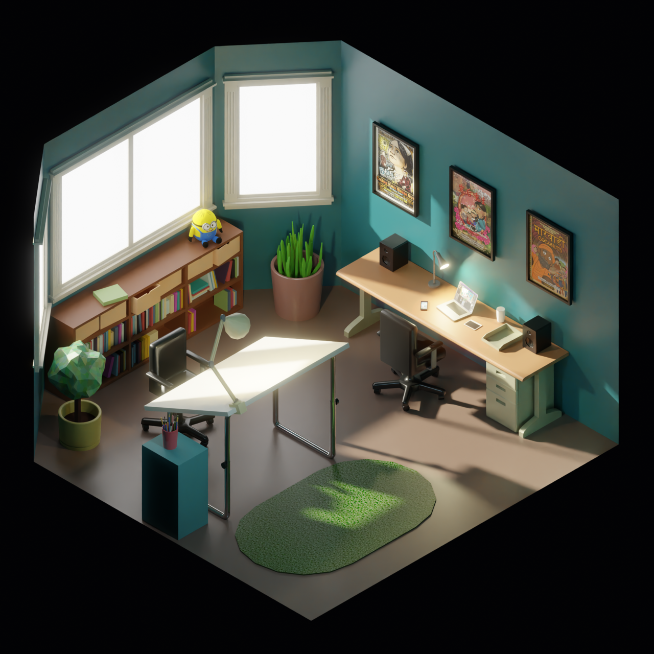 Low Poly Room Assignment - CG Cookie