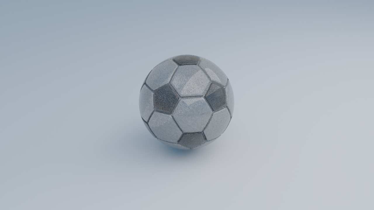 Soccer ball render from Mesh modeling bootcamp - CG Cookie
