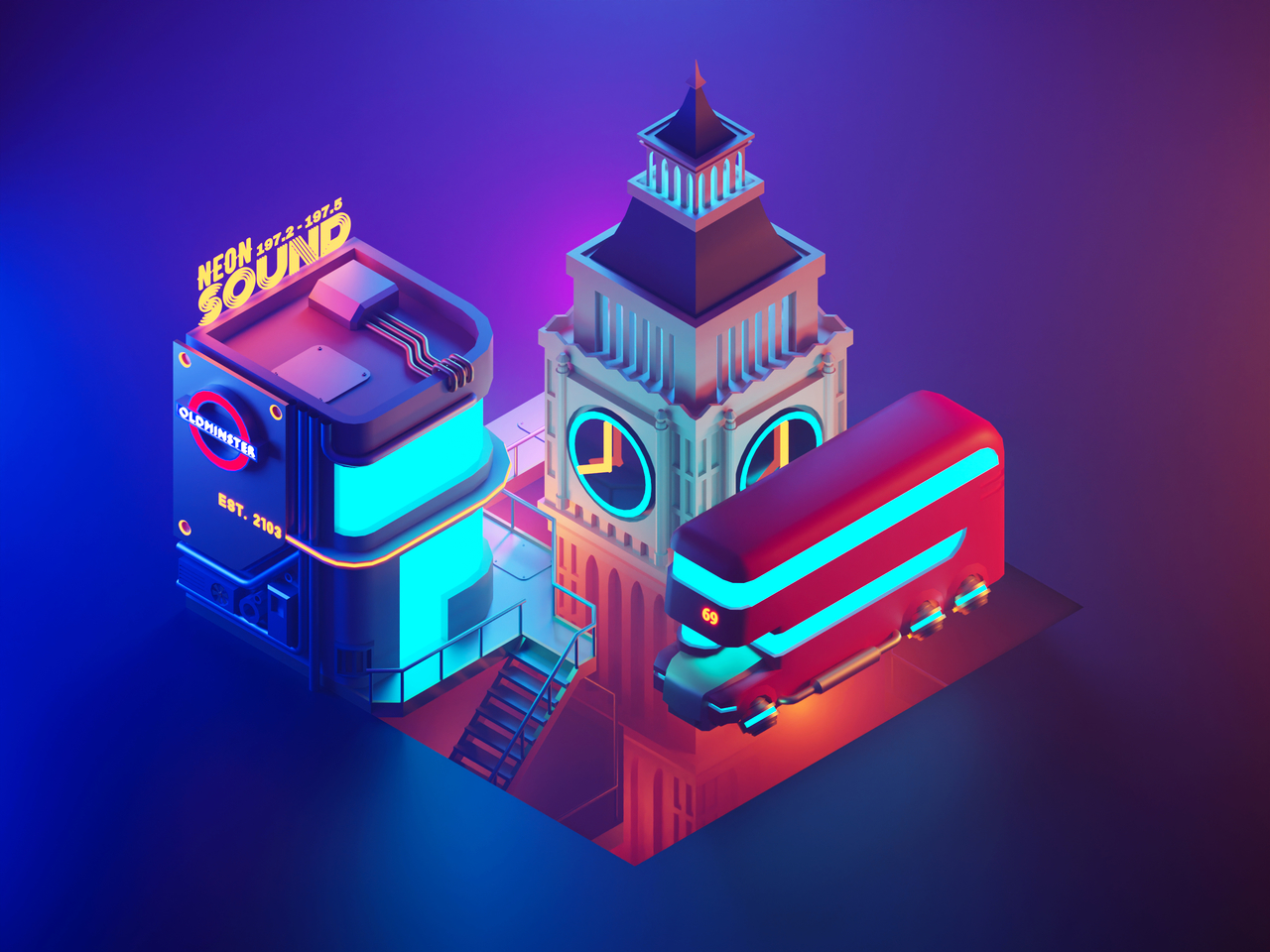 Cyberpunk London - CG Cookie