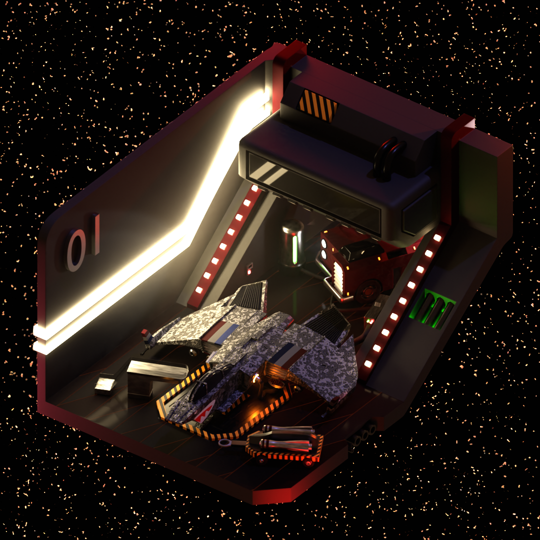 Mirage IV Spaceship Diorama - CG Cookie