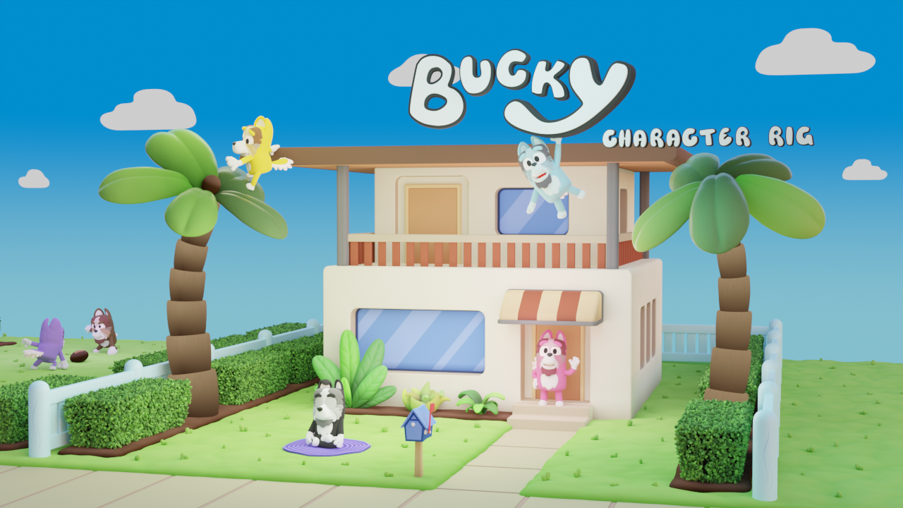 RigAnon - Bucky Character Rig - CG Cookie