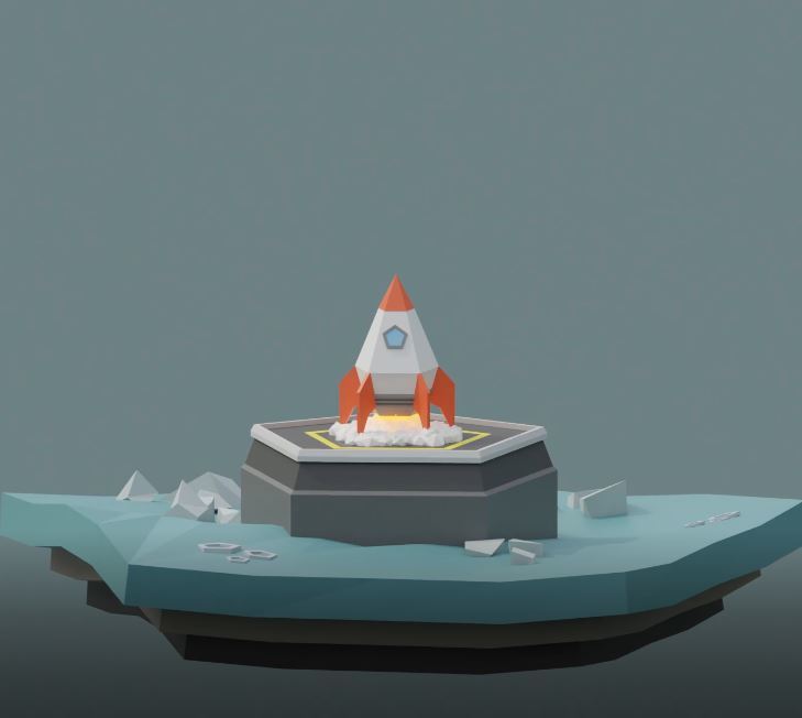 Low Poly Rocket Launch - CG Cookie