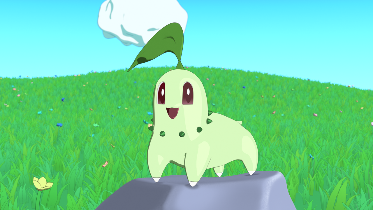 Chikorita & Flat Shading Practice - CG Cookie