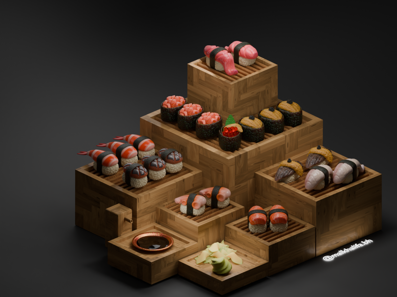 Sushi Tower - CG Cookie