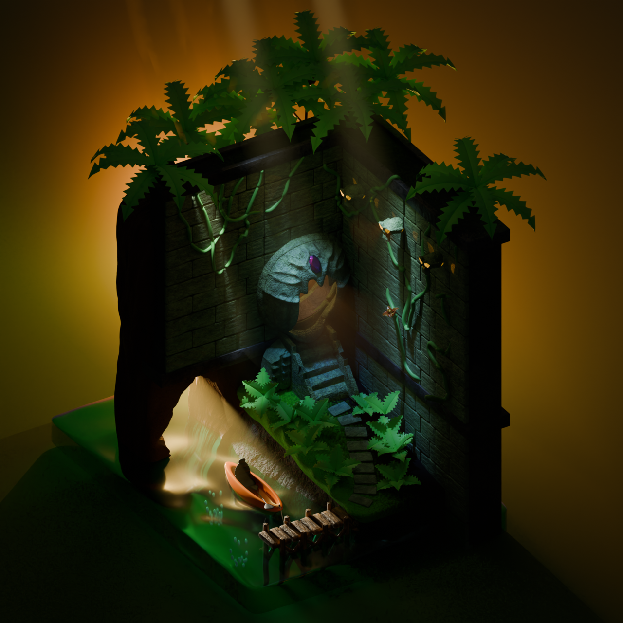 Temple In The Grotto - CG Cookie