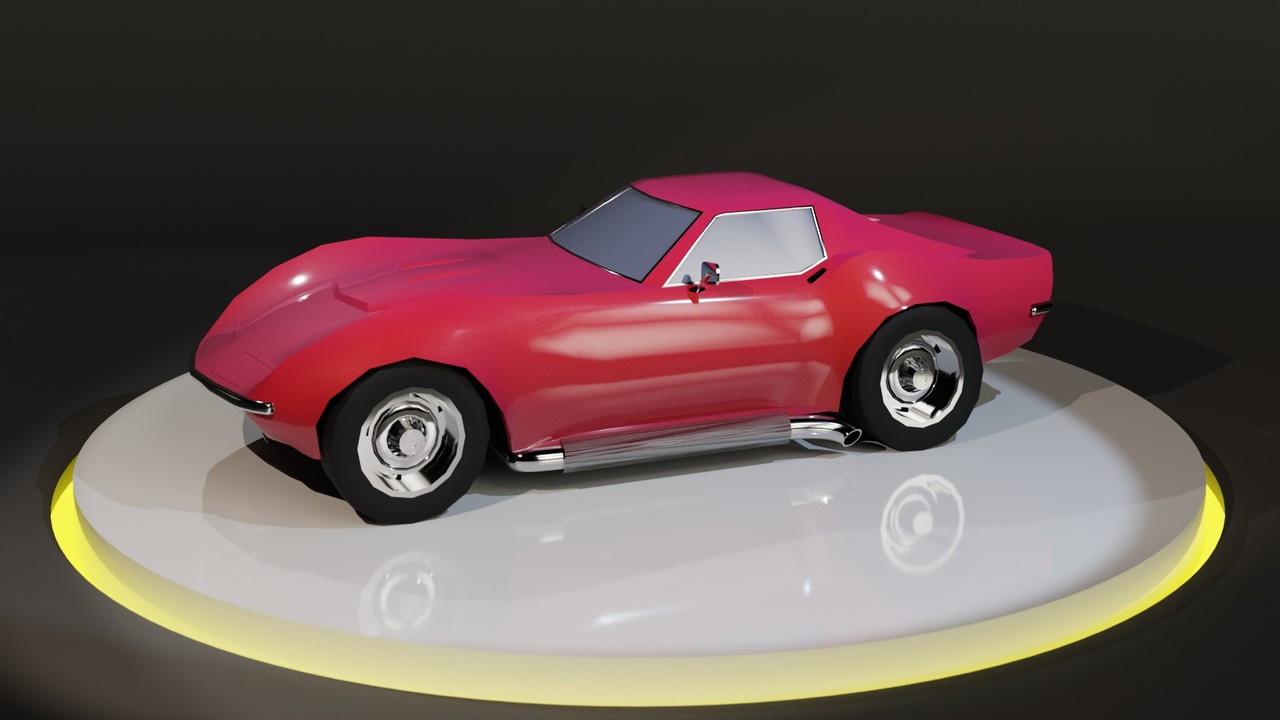 Rev - Low-poly Corvette - CG Cookie
