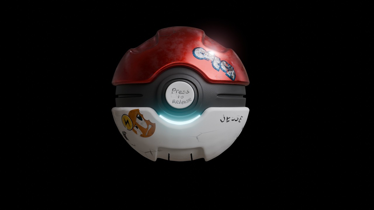 Pokeball Tutorial Materials and model - CG Cookie