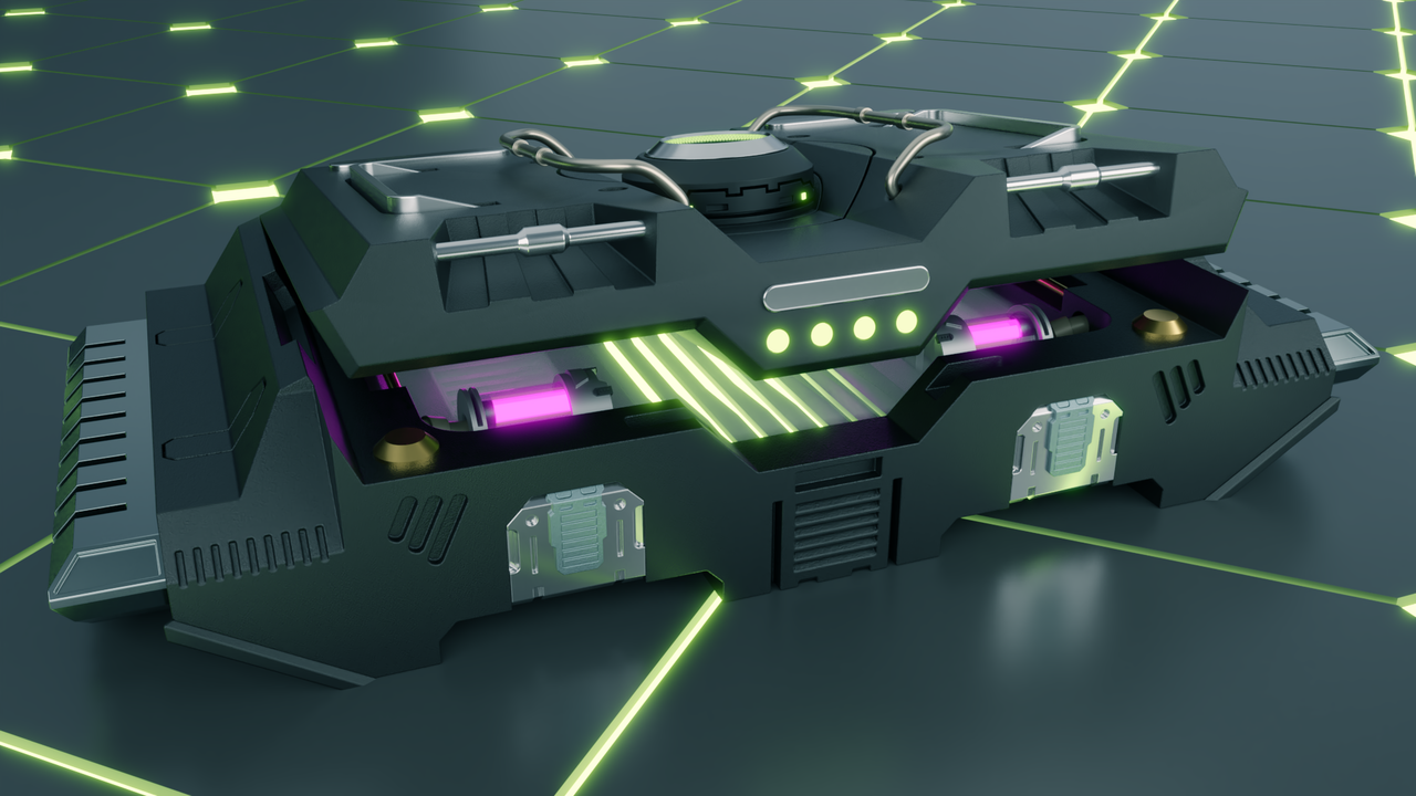 Futuristic Crate - CG Cookie
