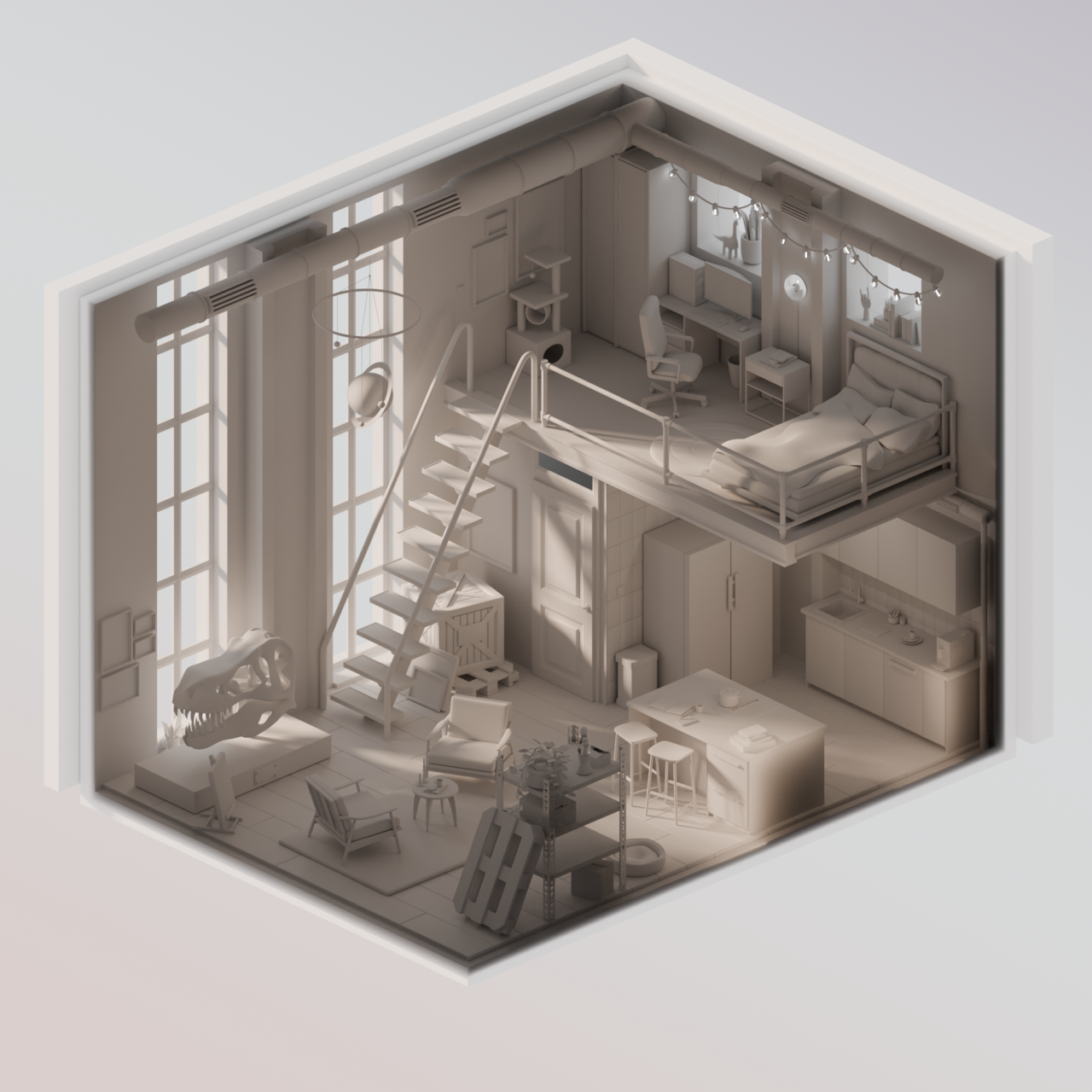 Low Poly Loft - CG Cookie