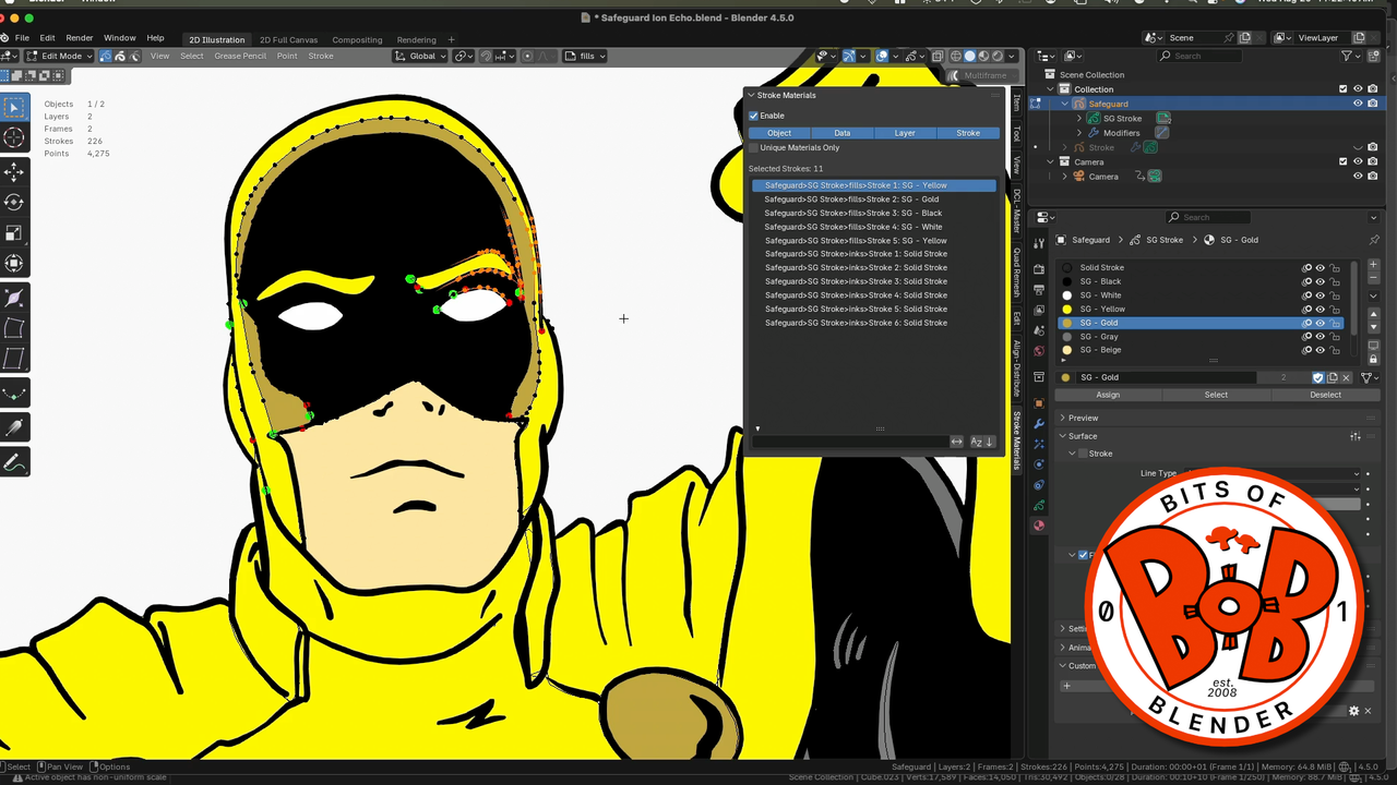 Stroke Material Display - CG Cookie