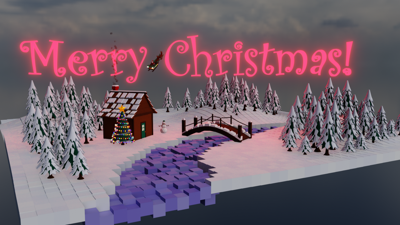 Merry Christmas Animated "Card" - CG Cookie