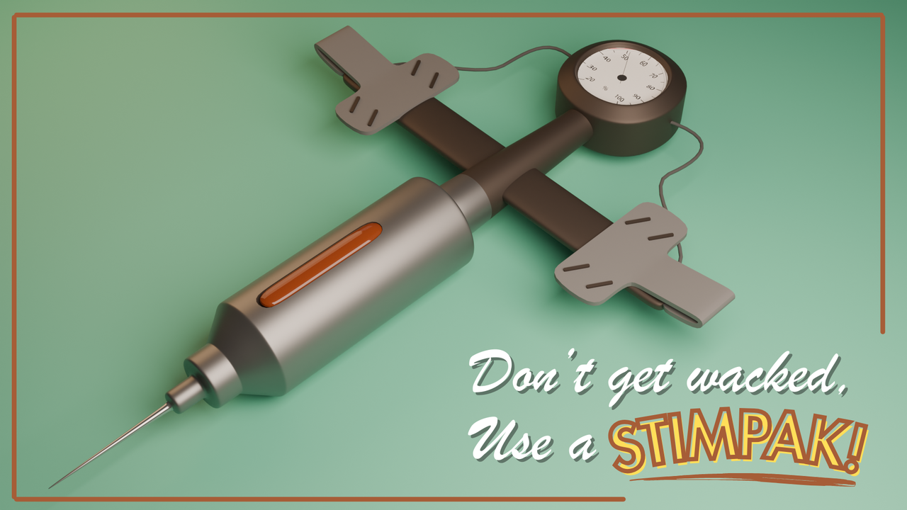 Stimpak from Fallout - CG Cookie